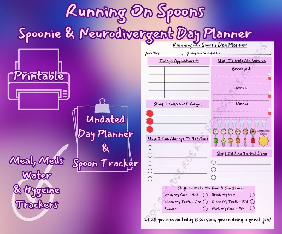 Spoonie, Adhd/autism Daily Planner (made by an ND Spoonie) - Undated ...