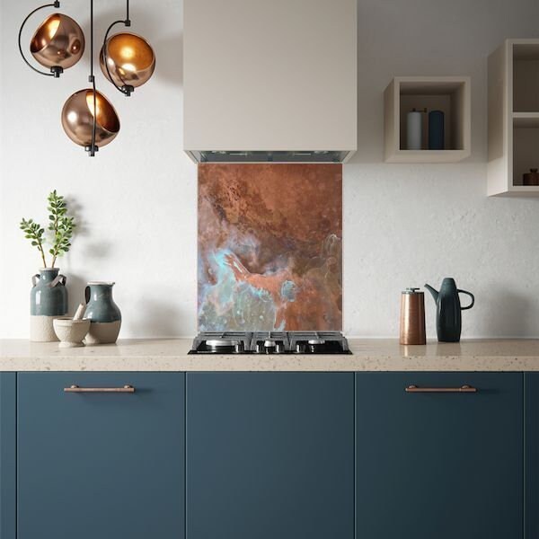 Patina Copper Backsplash style 3 - Etsy