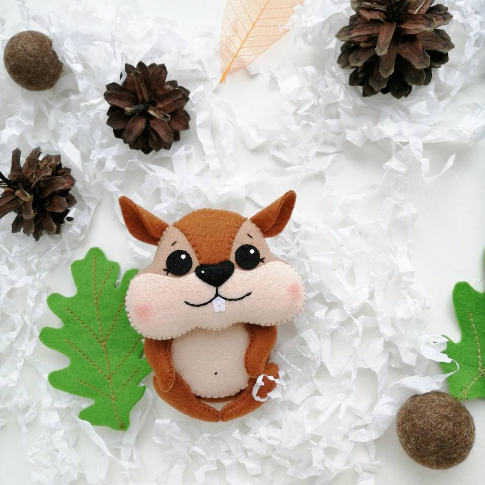 PDF pattern chipmunk felt toy Self sewing pattern from felt | Etsy