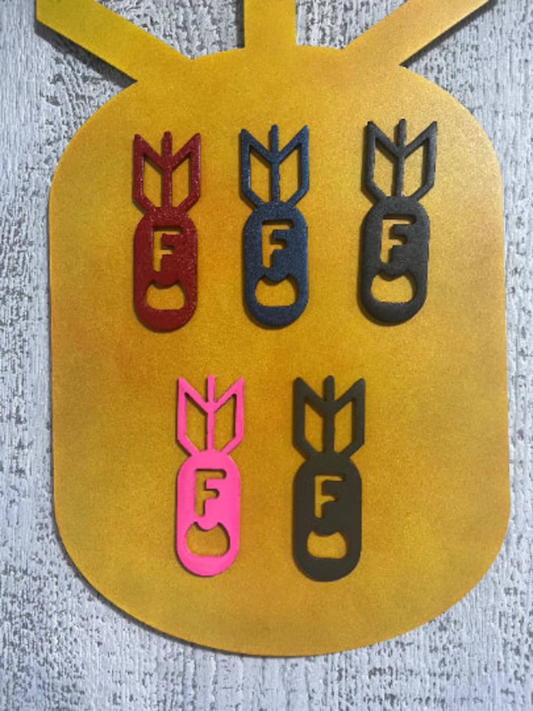 F Bomb Metal Bottle Opener With Magnet, Powder Coated - Etsy