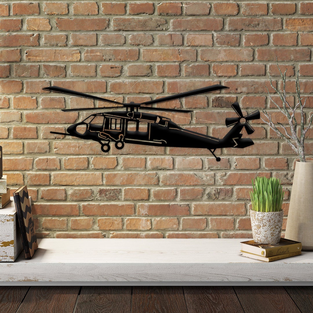 160th MH-60 Blackhawk Metal Art, Nightstalker, Military Helicopter, Man ...