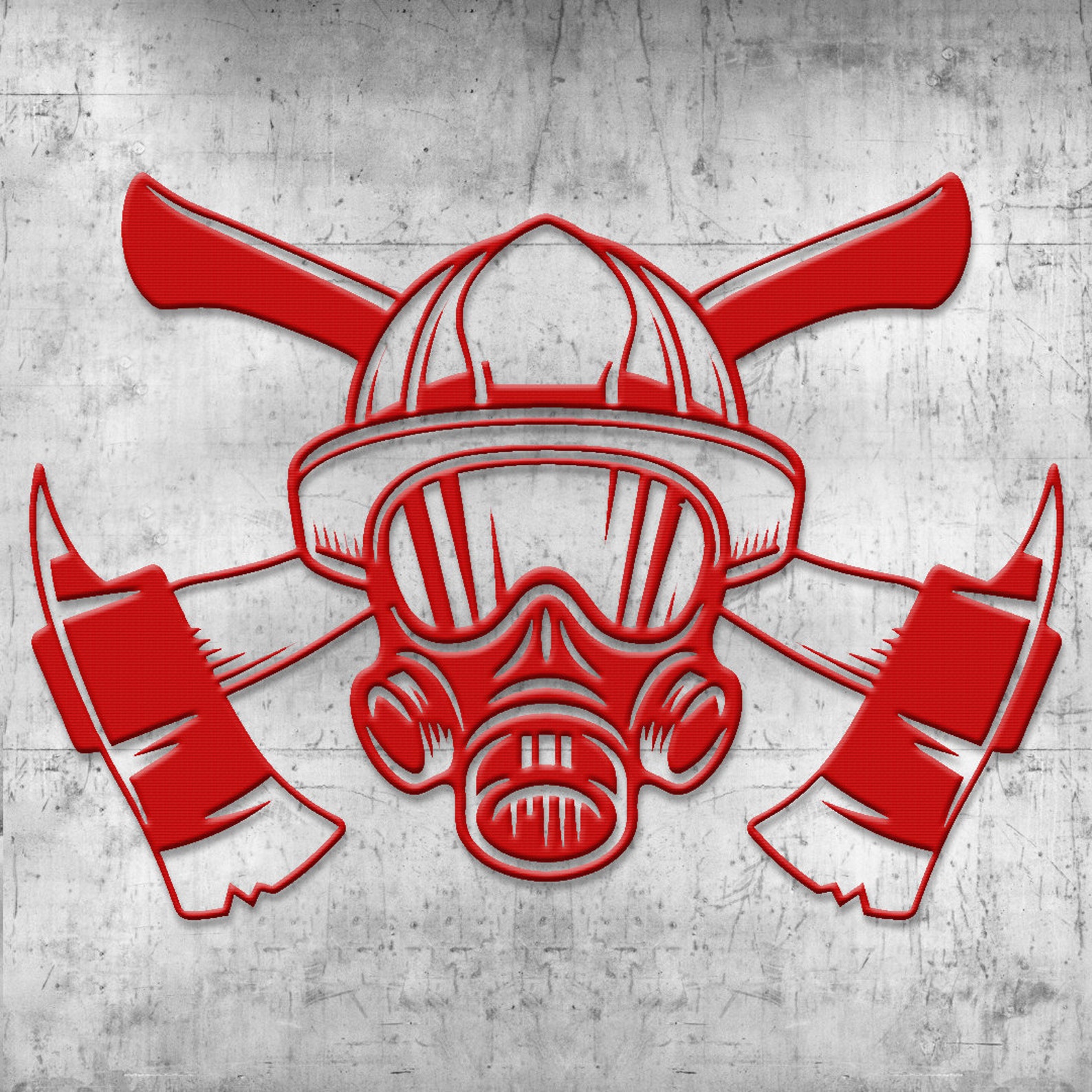 Crossed Axes Firefighter Helmet Powder Coated Metal Sign Fire - Etsy