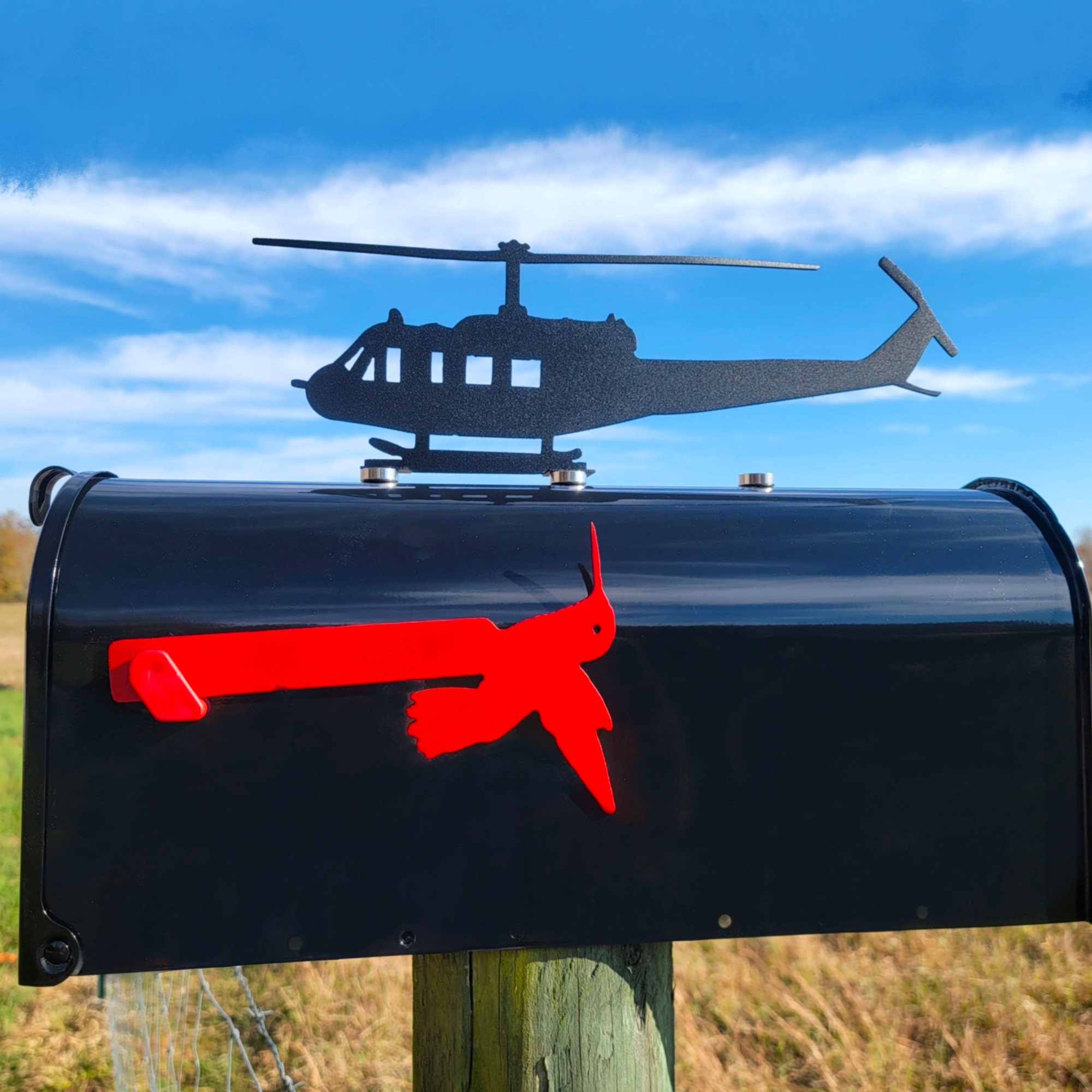 UH-1 Huey Mailbox Topper Powder Coated Army Aviation - Etsy