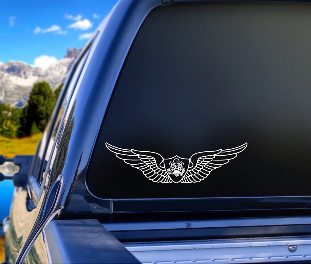 Basic Aviation Army Crewman Wings Vinyl Decal, Army, Truck Decal, Car ...