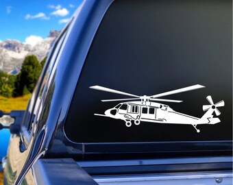 UH-60 Blackhawk Helicopter Vinyl Decal, Army Aviation, Helicopter ...