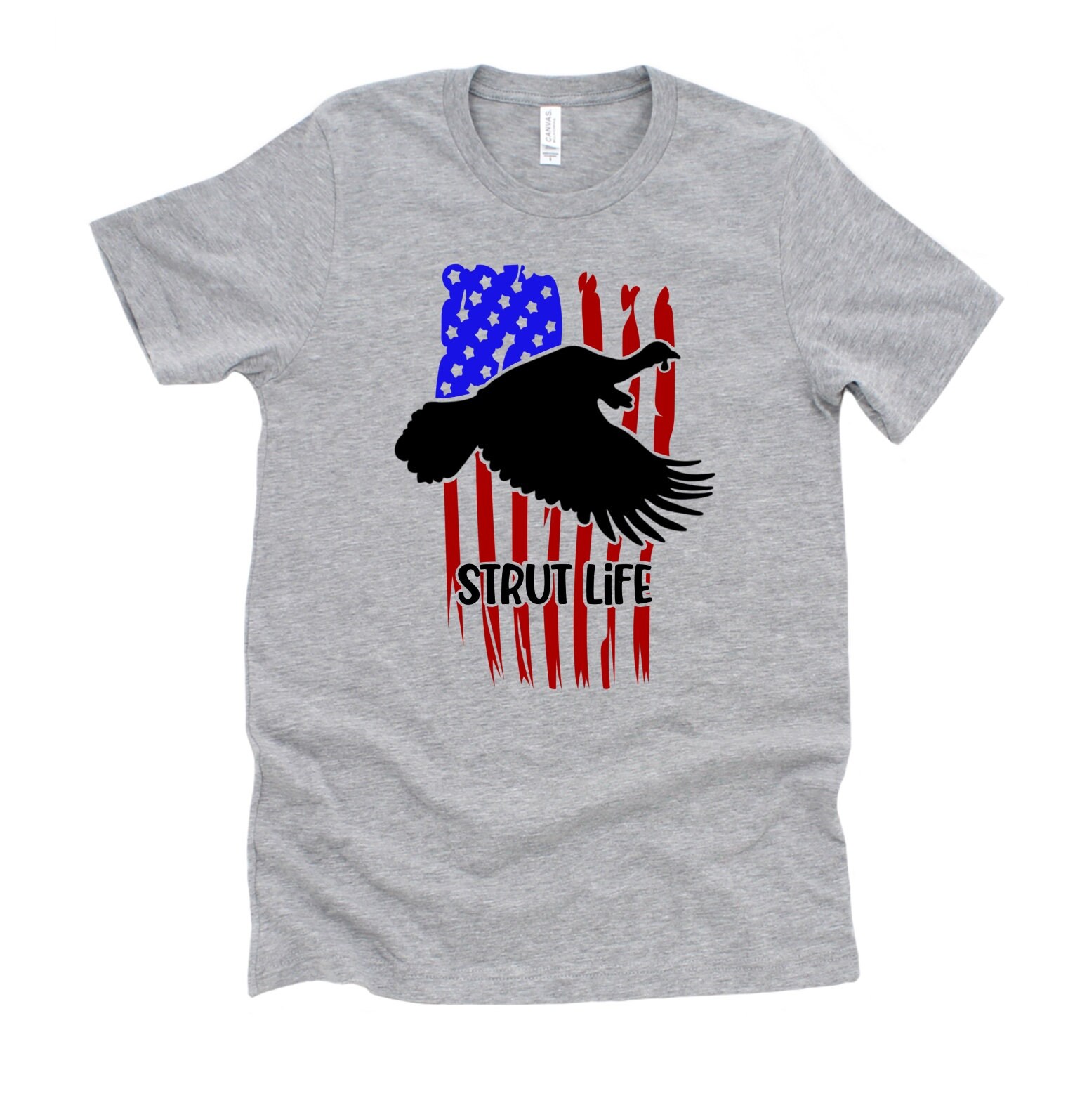 Flying Turkey Strut Life PNG Download Tattered American - Etsy