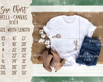 Custom Apparel Size Chart Graphic for Your Etsy Shop Custom - Etsy