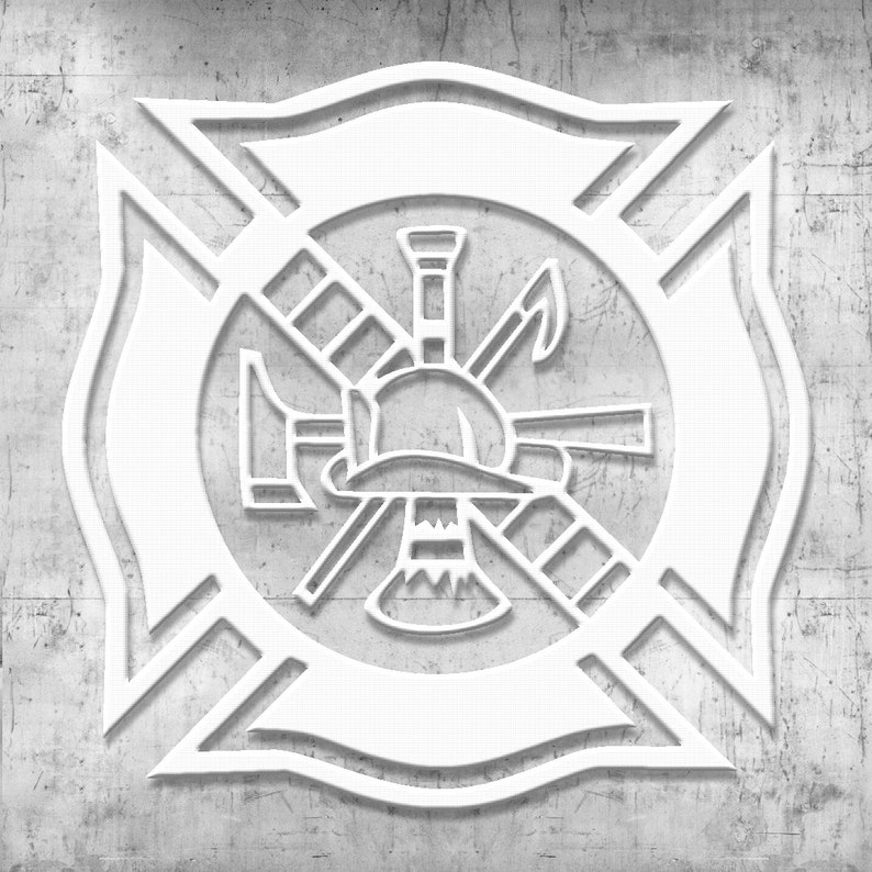 Fire Department Maltese Cross Powder Coated Metal Sign - Etsy