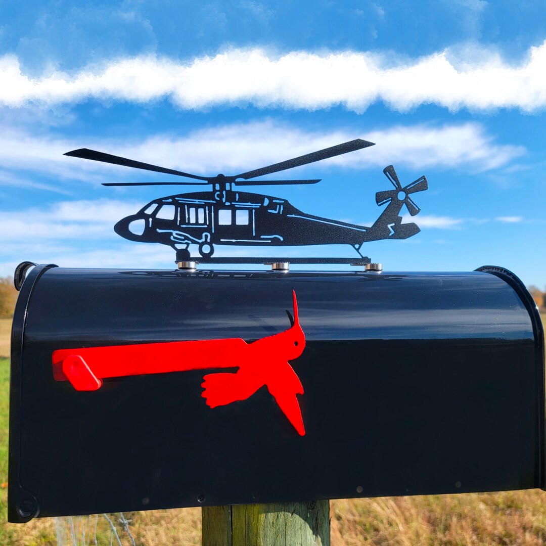 UH-60 Blackhawk Mailbox Topper, Powder Coated, Army Aviation ...