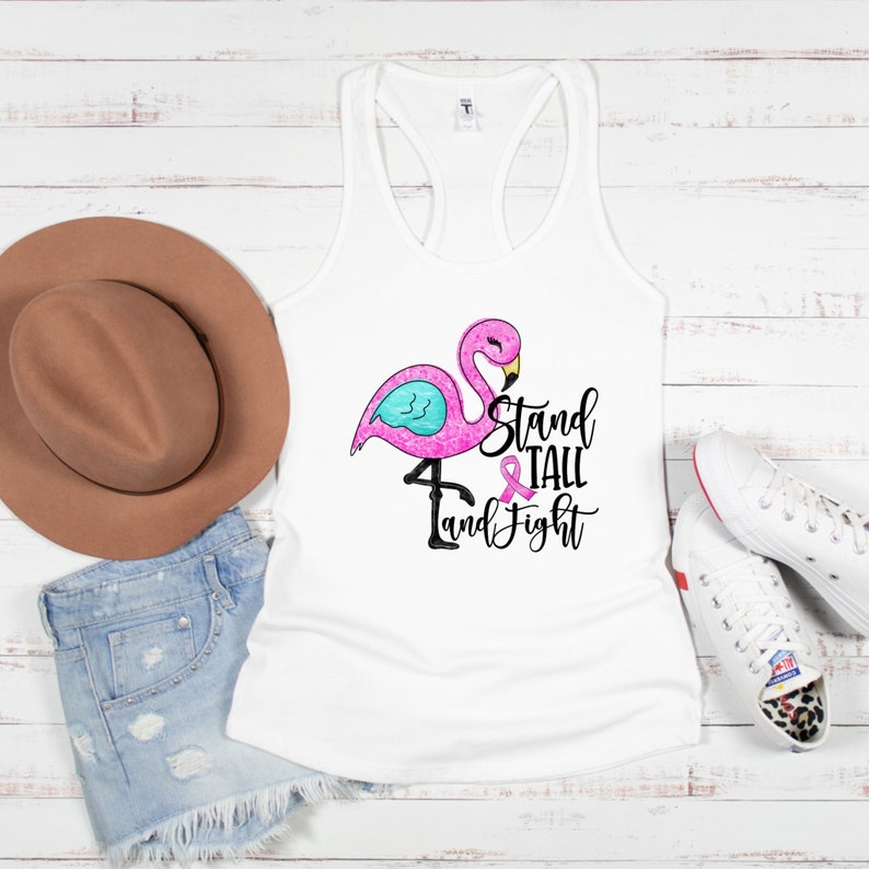 Stand Tall and Fight PNG Flamingo Breast Cancer Survivor - Etsy