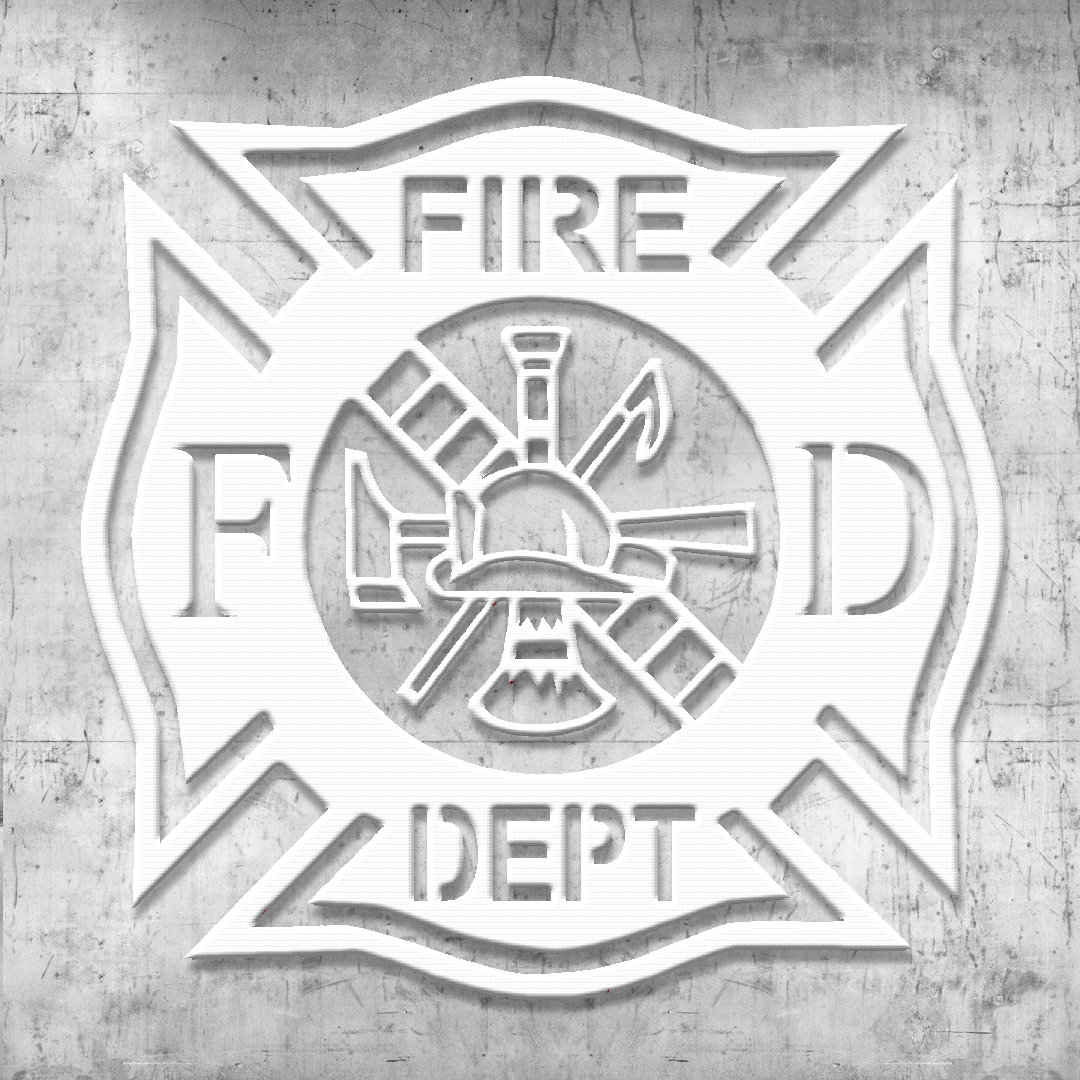 Fire Department Maltese Cross Powder Coated Metal Sign Fire - Etsy