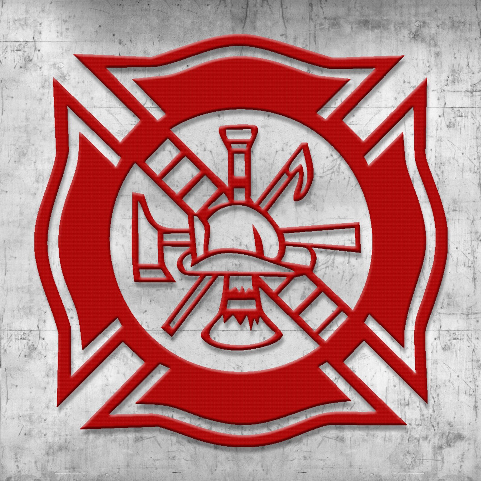 Fire Department Maltese Cross Powder Coated Metal Sign - Etsy