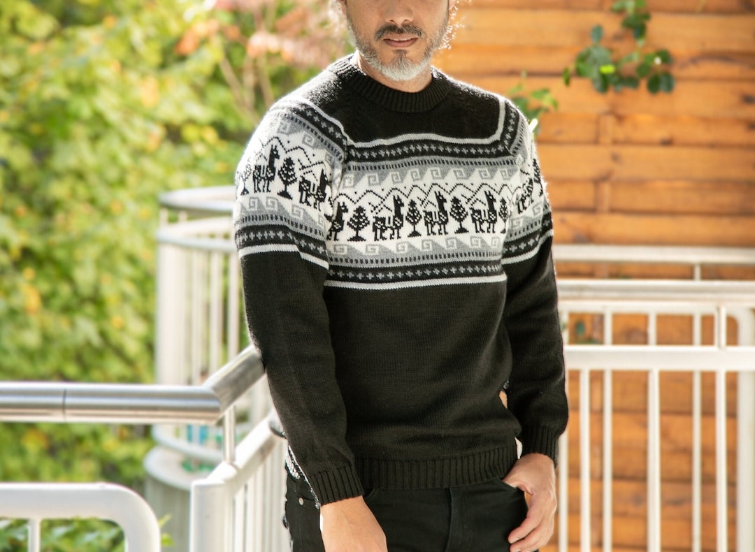 Alpaca Jumper Inca Style, Peruvian Alpaca Sweater, Inca Sweater ...