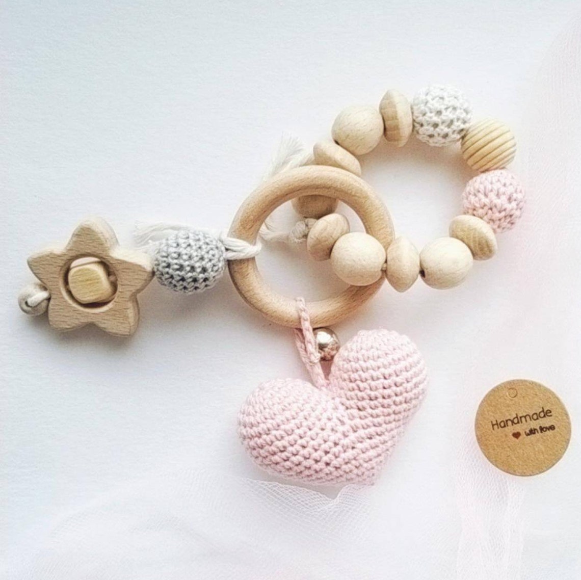 Stroller chain clip on toy Cute gift for new mom | Etsy