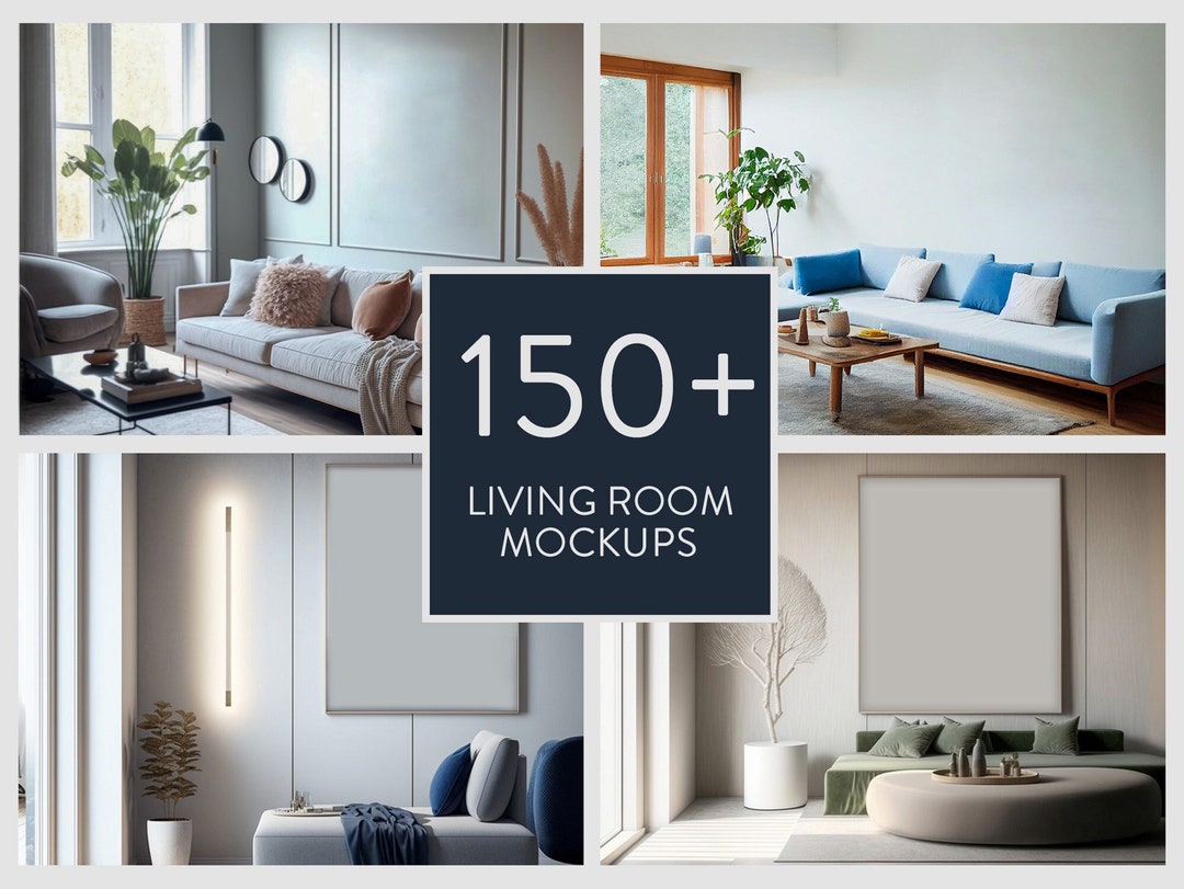150 MOCKUP BUNDLE Living Room Mockup Bundle Interior Mockup Frame ...