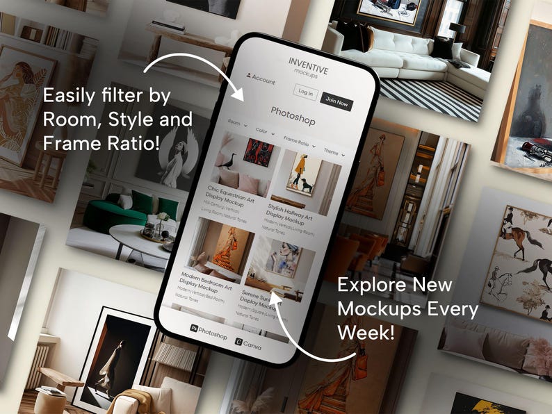 350+ Mockups Custom Mockup Requests | Weekly 15 New Frames - Etsy