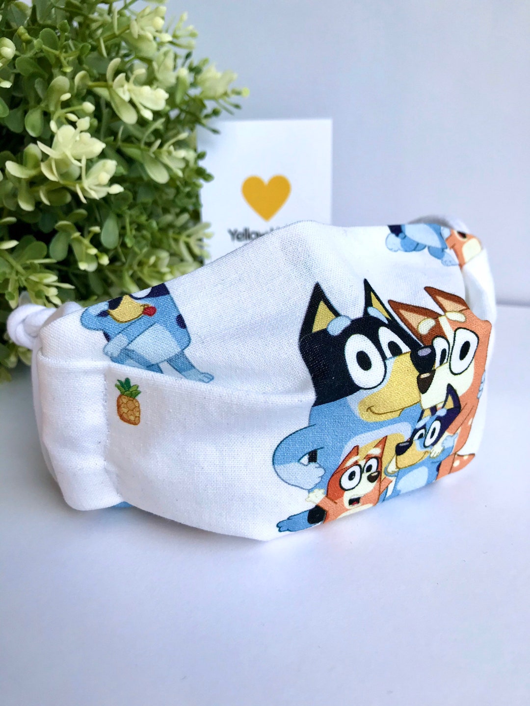 Bluey FACE MASK. Handmade From Cotton Fabric. Bluey Bingo - Etsy Australia