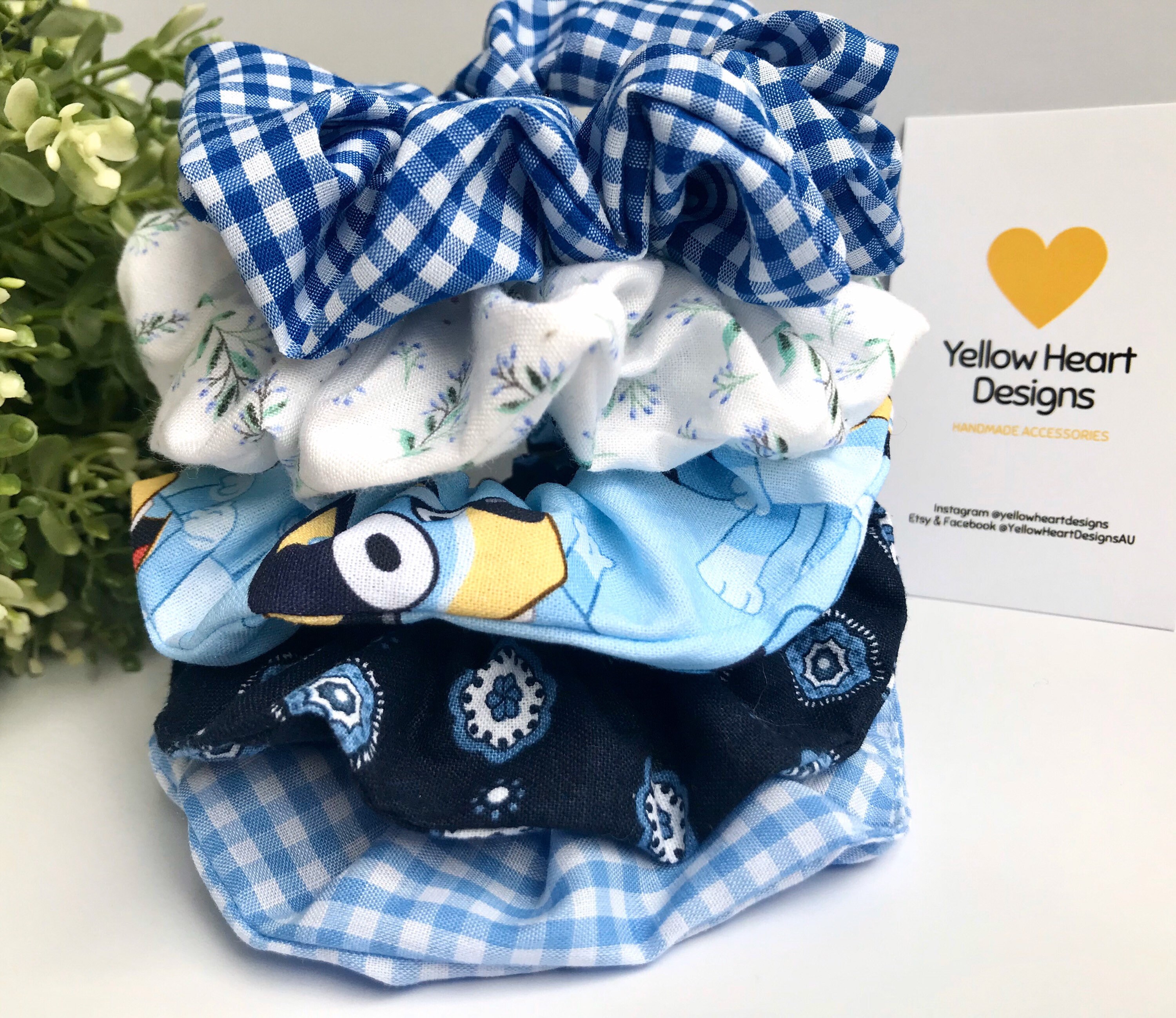 BLUEY Scrunchies Bluey Fabric Hair Ties. Gentle Hair Elastic. - Etsy ...