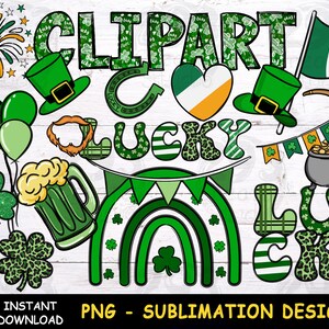 Alphabet St. Patrick's Day PNG, Lucky Clip Art Png Sublimation, Funny ...