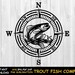 Svg Files for Cricut, Trout Fish Compass Png Shirt, Cool Fishing Shirt ...