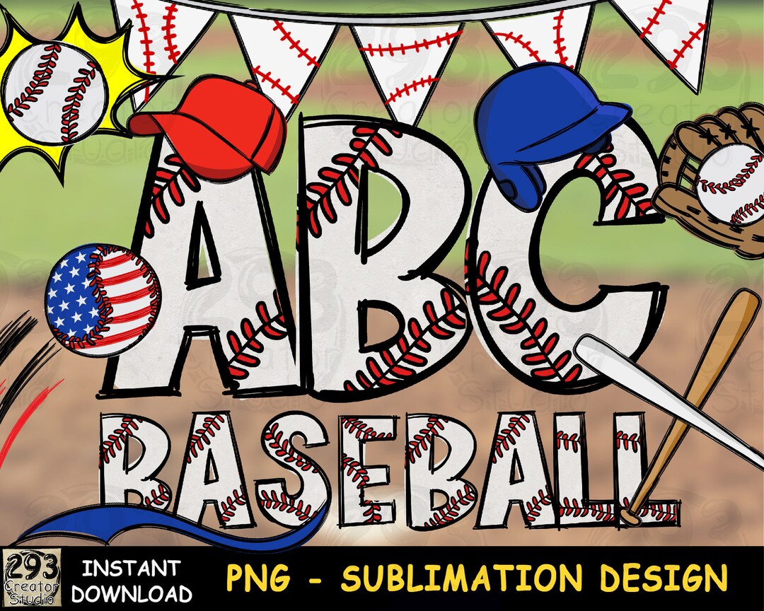 Baseball Alphabet Png Letter and Number Sublimation Design - Etsy