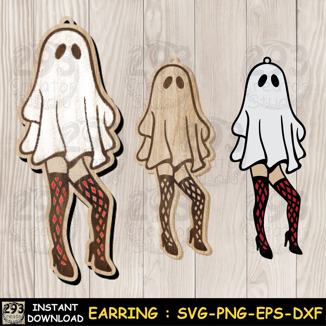 Halloween Earring Svg Sexy Boo Cut Files Earring Gift Idea - Etsy