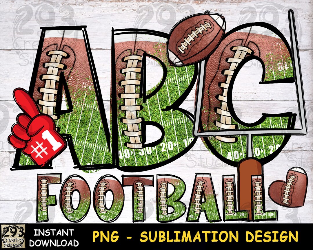 Alphabet Football PNG, Football Clip Art for Shirt, Display Font Png ...