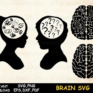 Brain svg Bundle Science Svg School Png Element Études - Etsy France