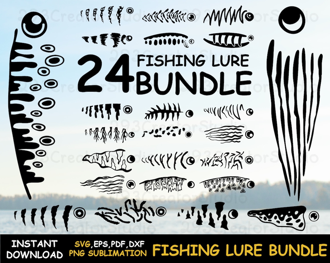 Fishing Lure Svg Bundle, Fishing Lure Tumble PNG, Gift for Men and Dad ...