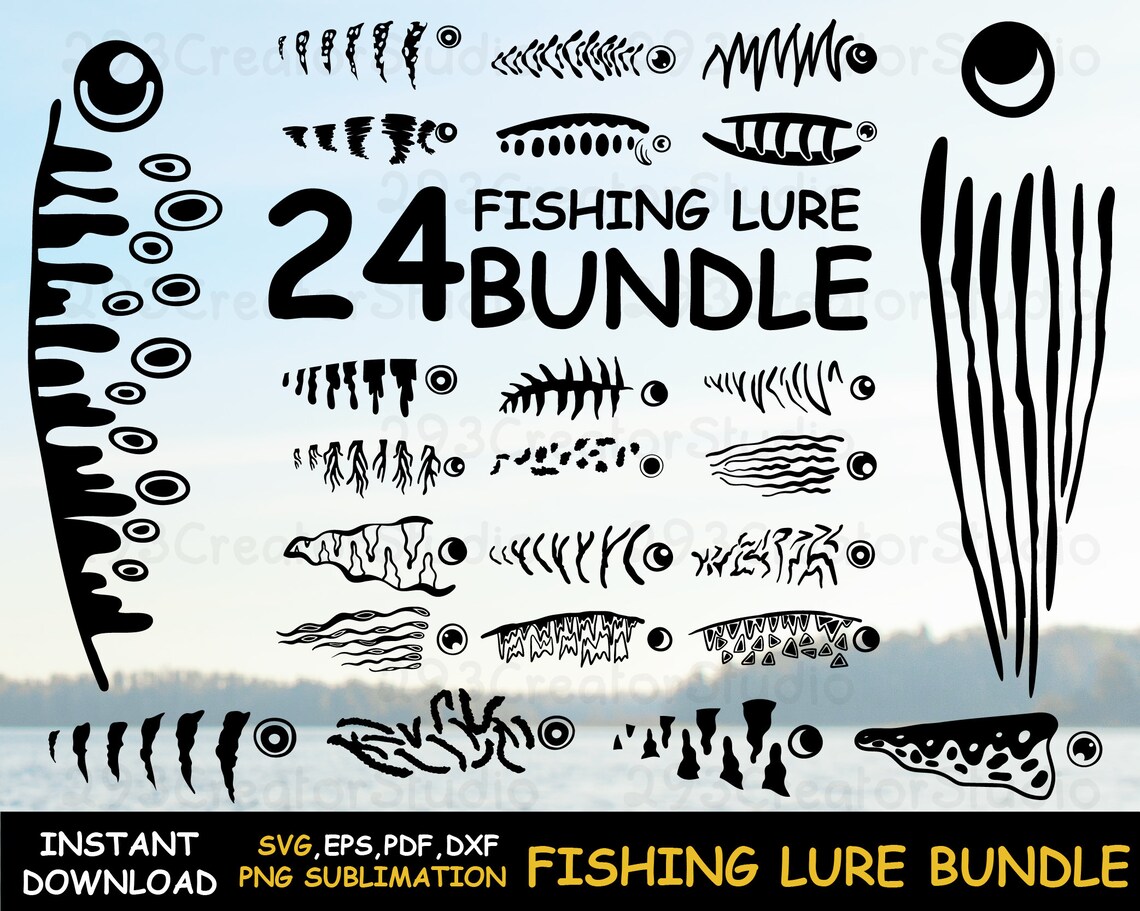 Fishing Lure Svg Bundle Fishing Lure Tumble PNG Gift for Men - Etsy