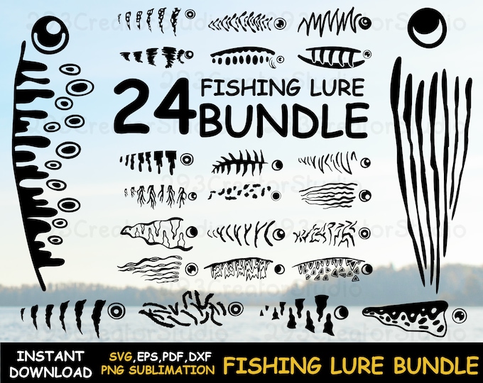 Fishing Lure Svg Bundle Fishing Lure Tumble PNG Gift for Men - Etsy