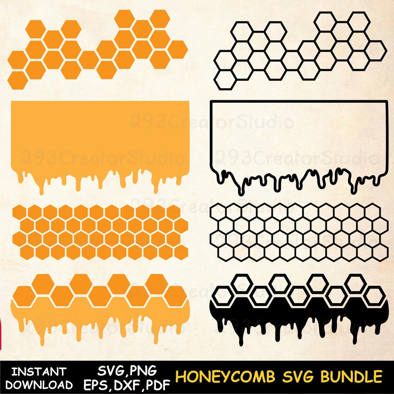 Honeycomb Svg Cut Flies, Honey Drips PNG Print, Bee Lover Shirt Print ...