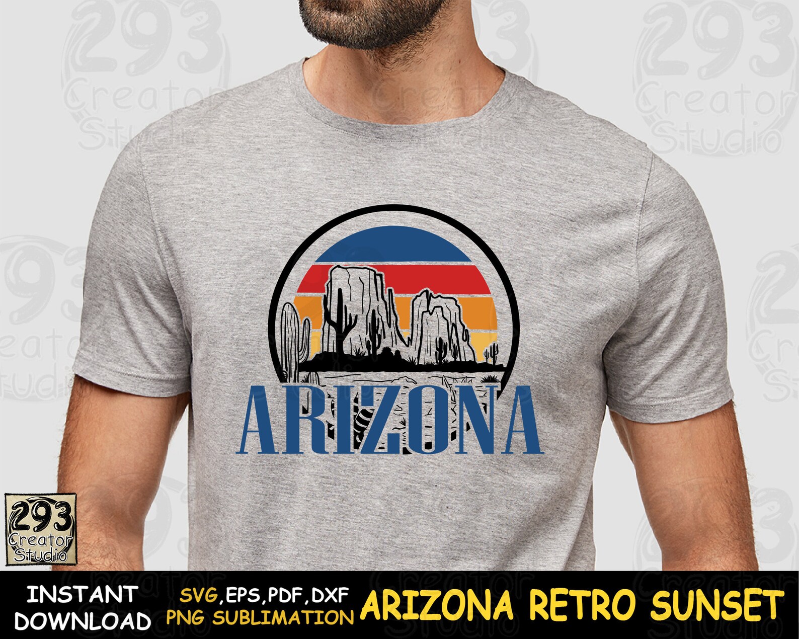 Arizona Mountain Rock Svg, Desert Landscape Svg Cut Files, Retro Sun ...