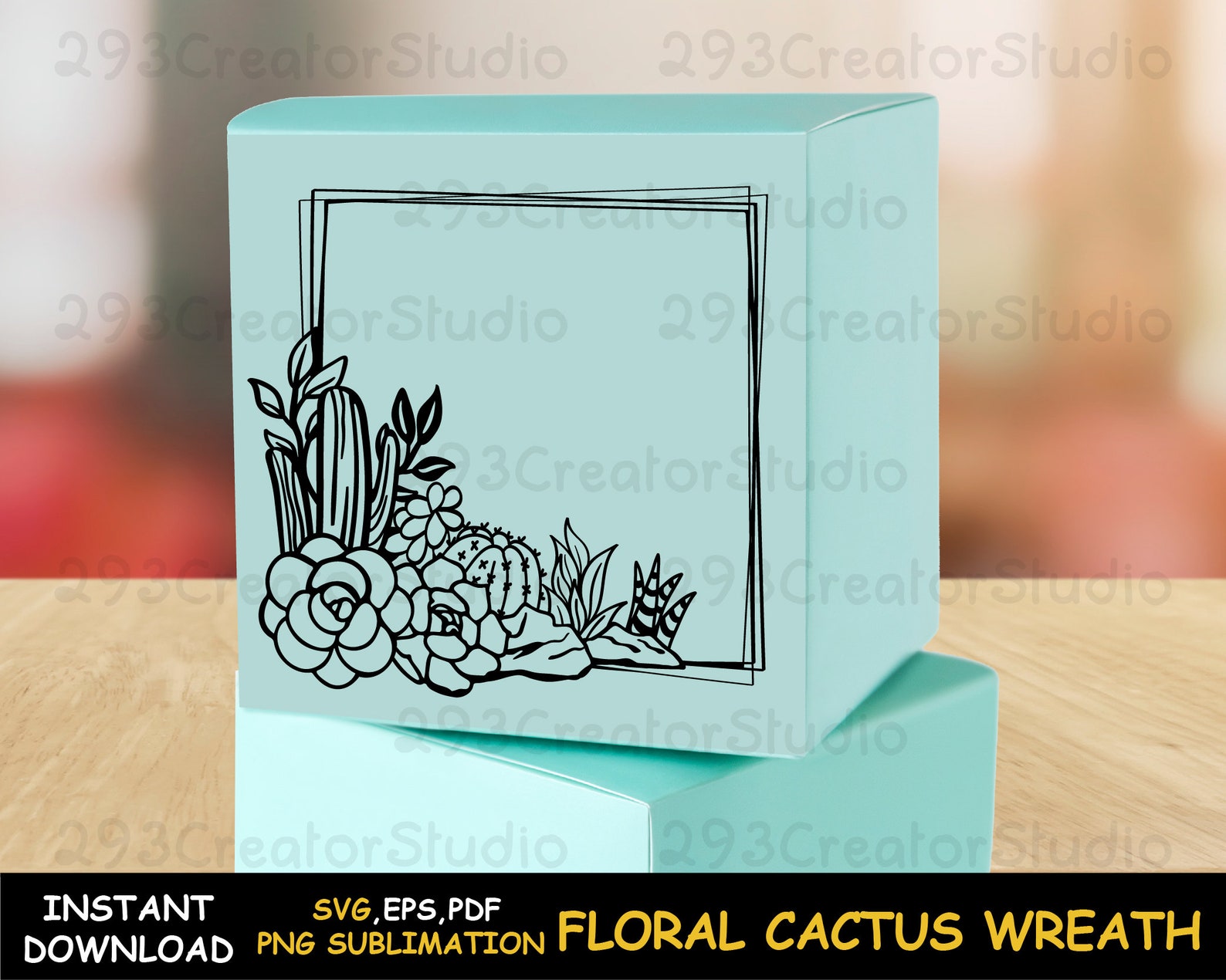 Cactus Frame Svg Floral Frame Png Print Shirt Western Svg - Etsy
