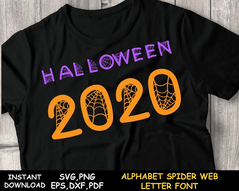 Alphabet Spider Web Svg Halloween Text Decor Svg Spider Web - Etsy