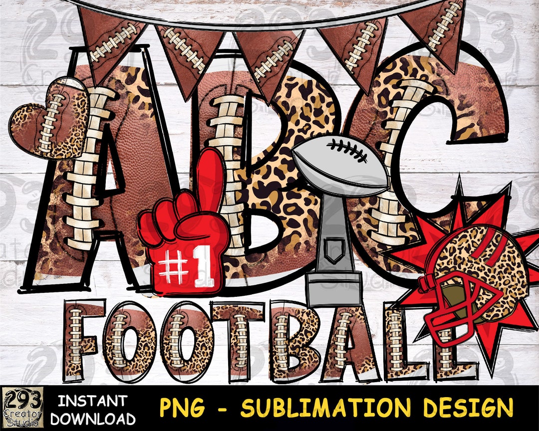 Alphabet Football PNG, Football Dan PNG Shirt, Leopard Football Clip ...