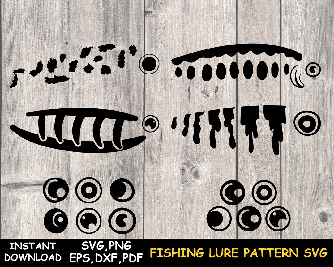 Fish Lure Svg for Tumble Fishing Lure Svg Fishing Lure Pattern ...