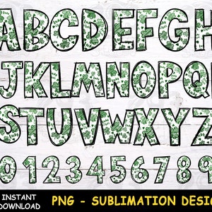 Alphabet St. Patrick's Day PNG, Lucky Clip Art Png Sublimation, Funny ...