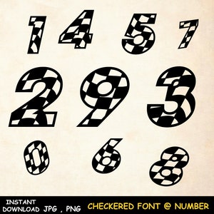 Checkered SVG, Letter SVG Cut Files, Checkered Racing Flag Font, Race ...