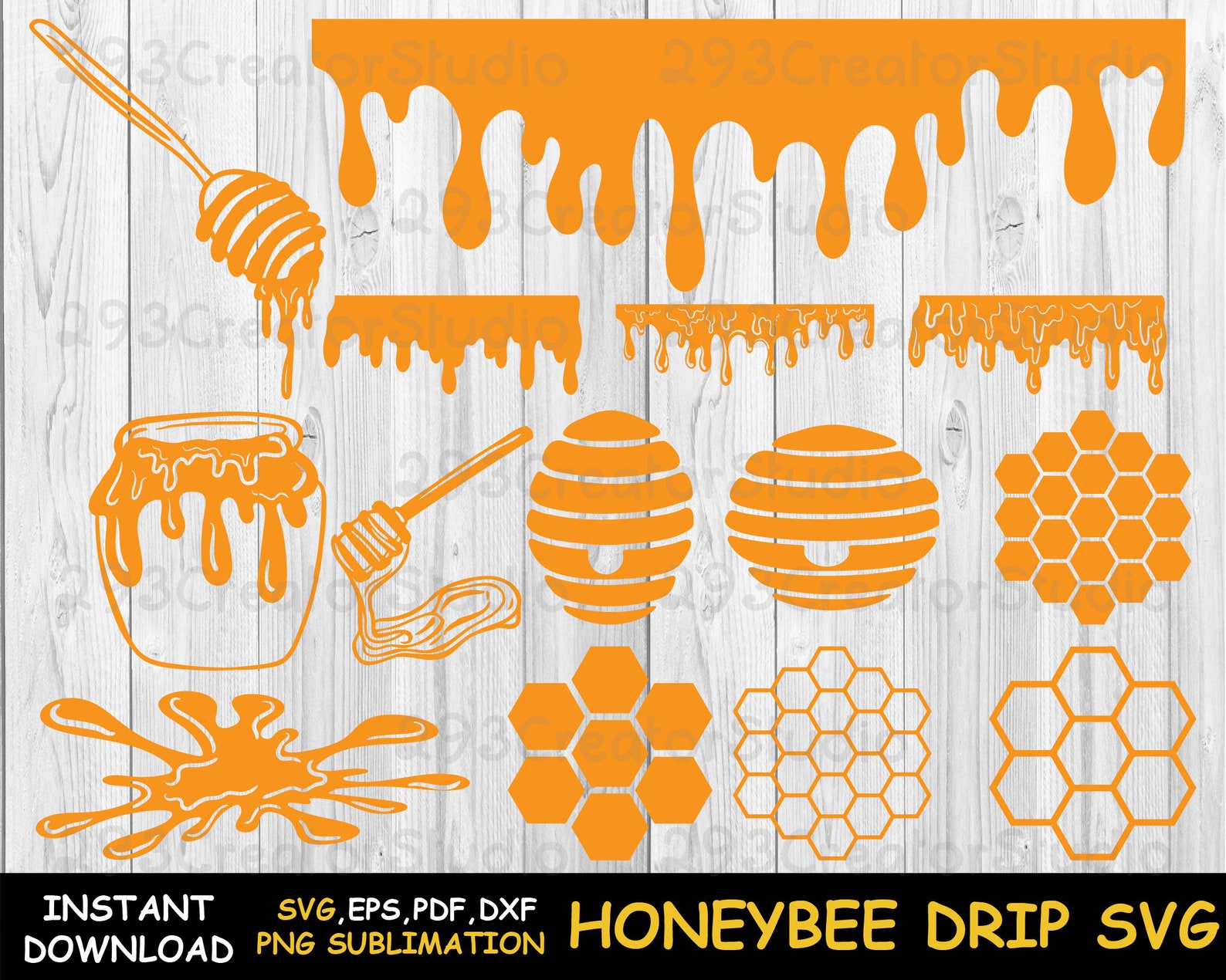 Honeybee Drip Svg Beekeeper Svg Honey Come Svg Beehive Svg | Etsy