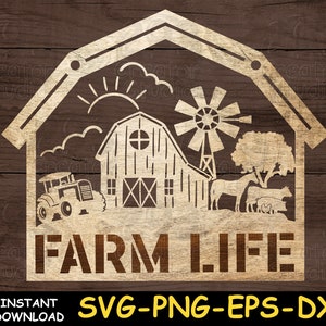 Farm Life SVG, Welcome Farm Sign SVG, Farm Scene SVG, Western Farm ...