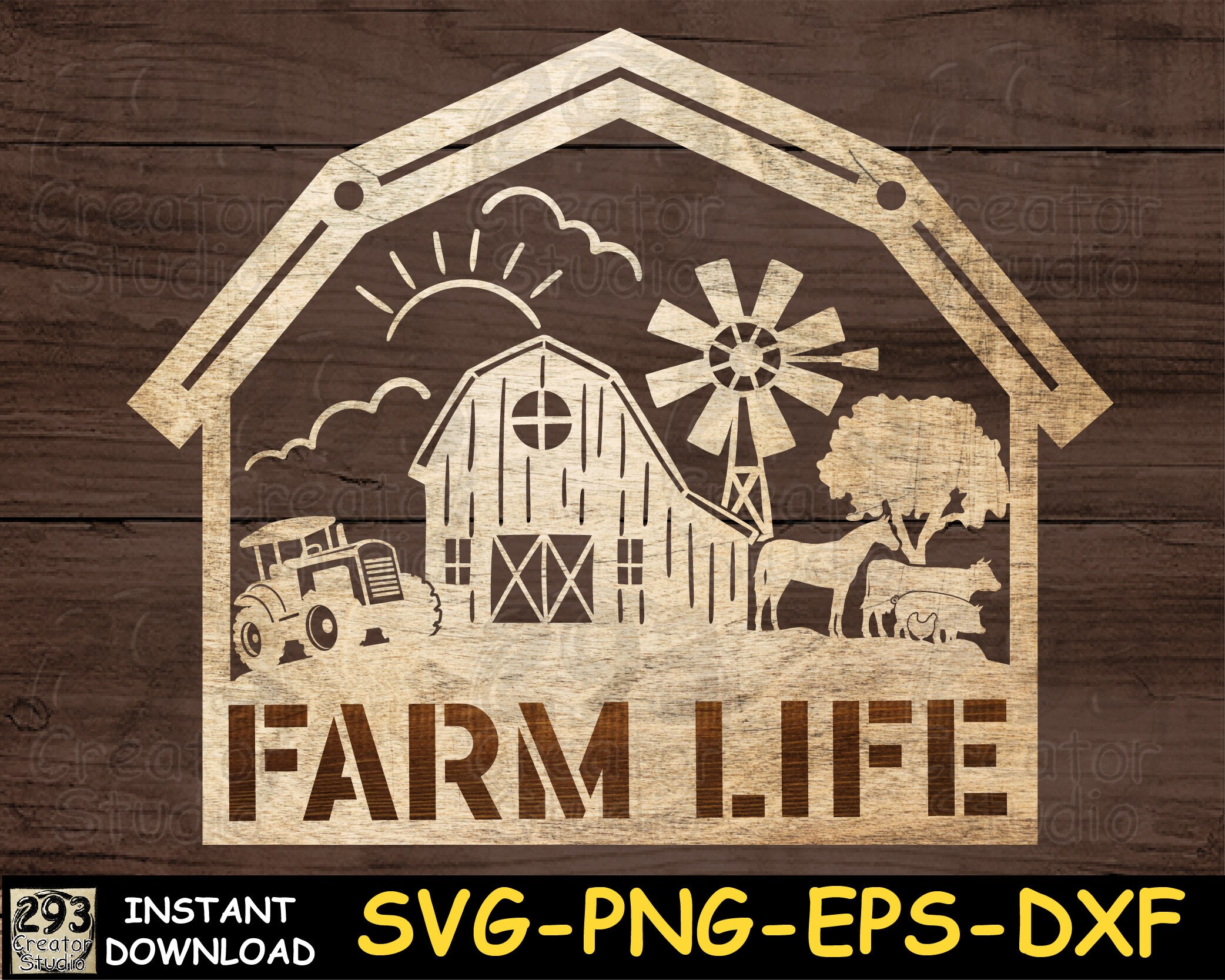 Farm Life SVG, Welcome Farm Sign SVG, Farm Scene SVG, Western Farm ...