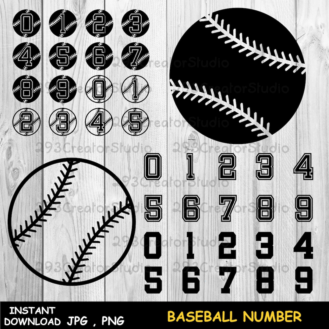 Baseball Letter Number SVG Baseball Svg Font Softball Alphabet Clipart ...