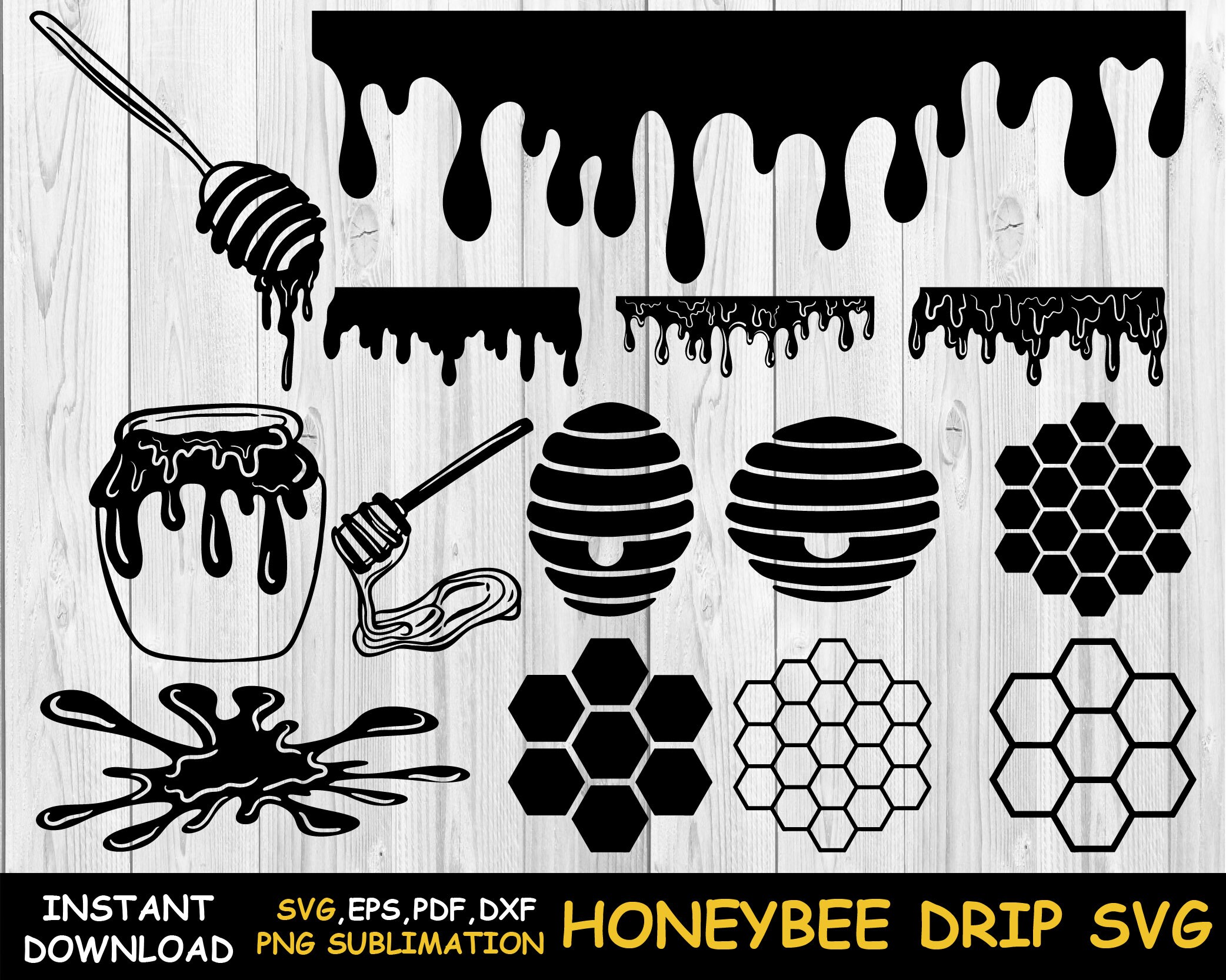 Honeybee Drip Svg Beekeeper Svg Honey Come Svg Beehive Svg - Etsy