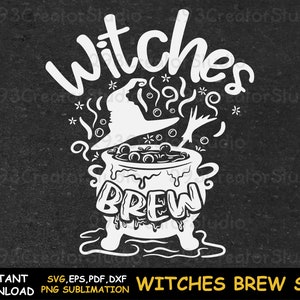 Witches Brew Png Shirt Print, Halloween Party Decor Png Sublimation ...