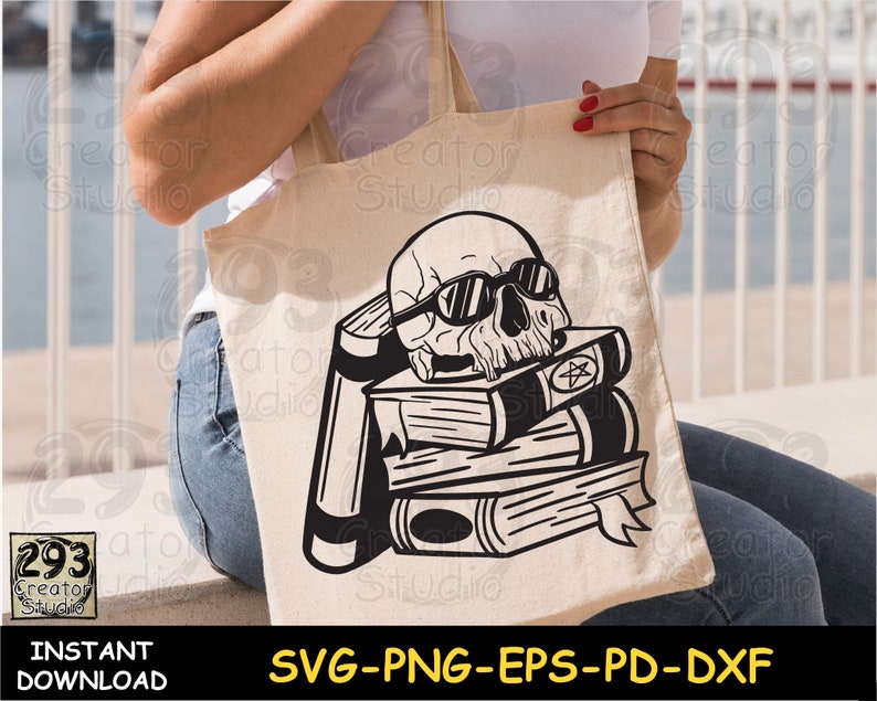 SVG File for Cuicut Funny Skull Reading Svg Book Nerd Svg - Etsy