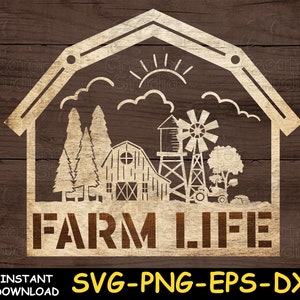 Farm Scene PNG Design, Fame Landscape PNG Sublimation, Hand Craft Gift ...