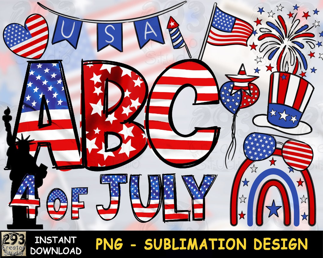 Alphabet Design, American Flag Png, 4th of July Clip Art, Patriotic Png ...