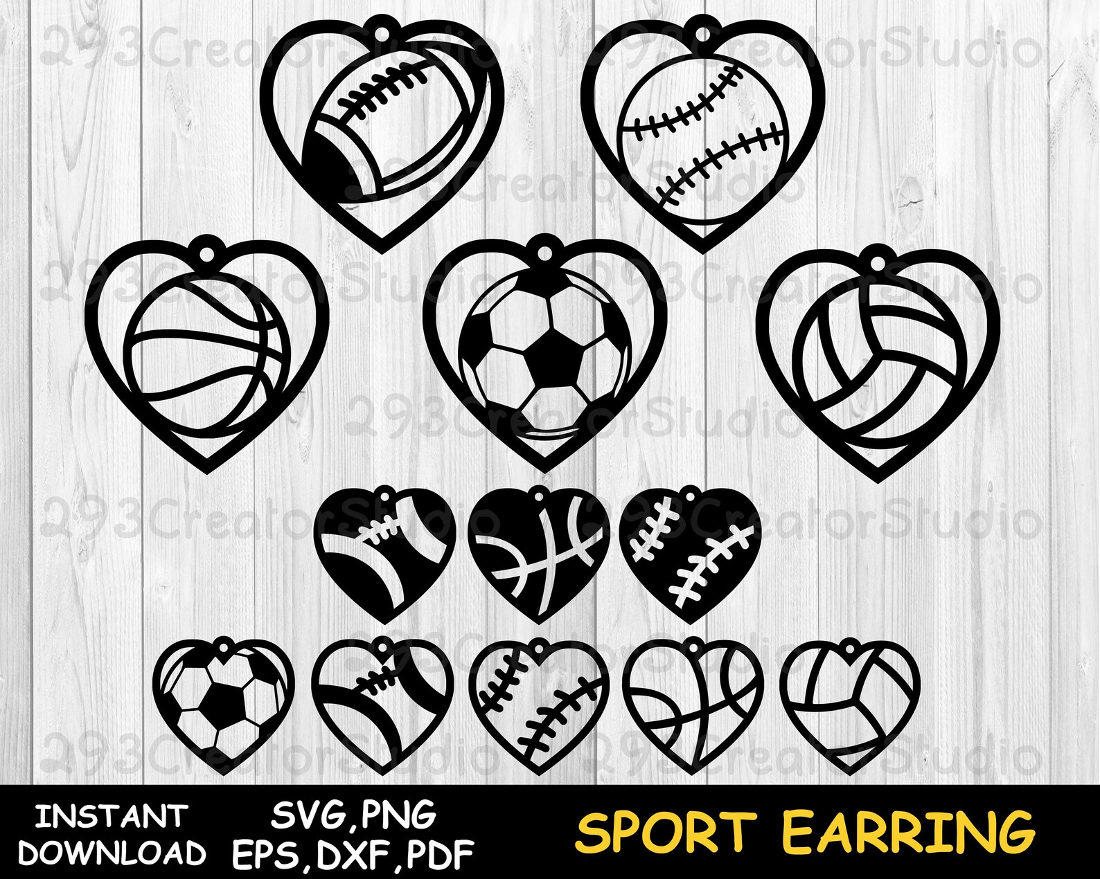 Football Earring Svg Baseball Earring Svg Soccer Earring - Etsy