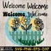 Welcome Wildflower Sign, Fence Garden SVG, Round Door Hanger Glowforge ...